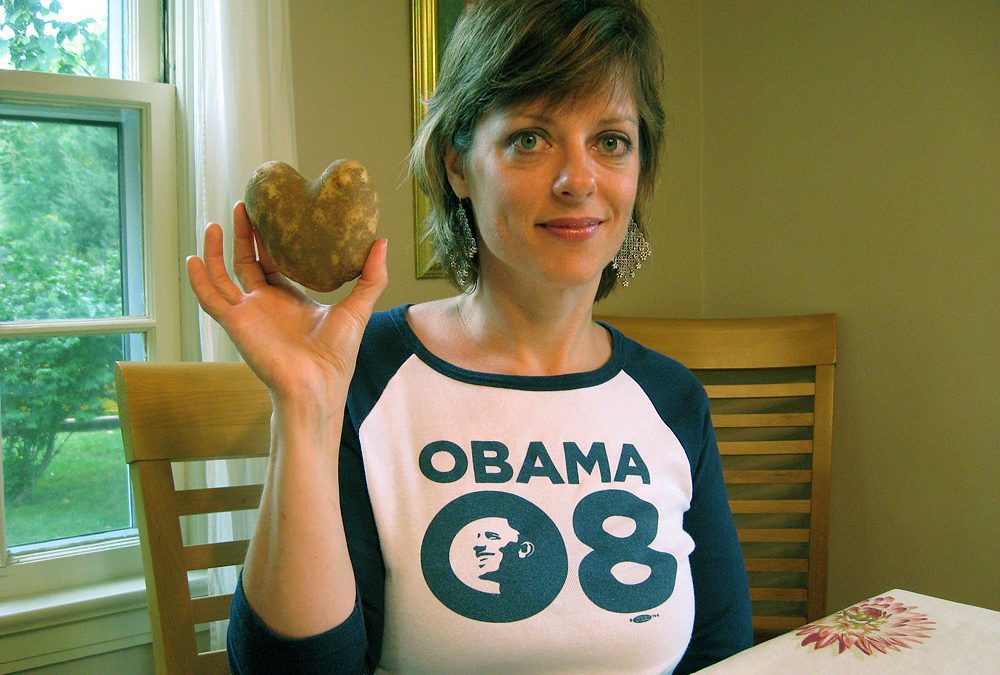 Heart-shaped potato: President Barack Obama with David Letterman